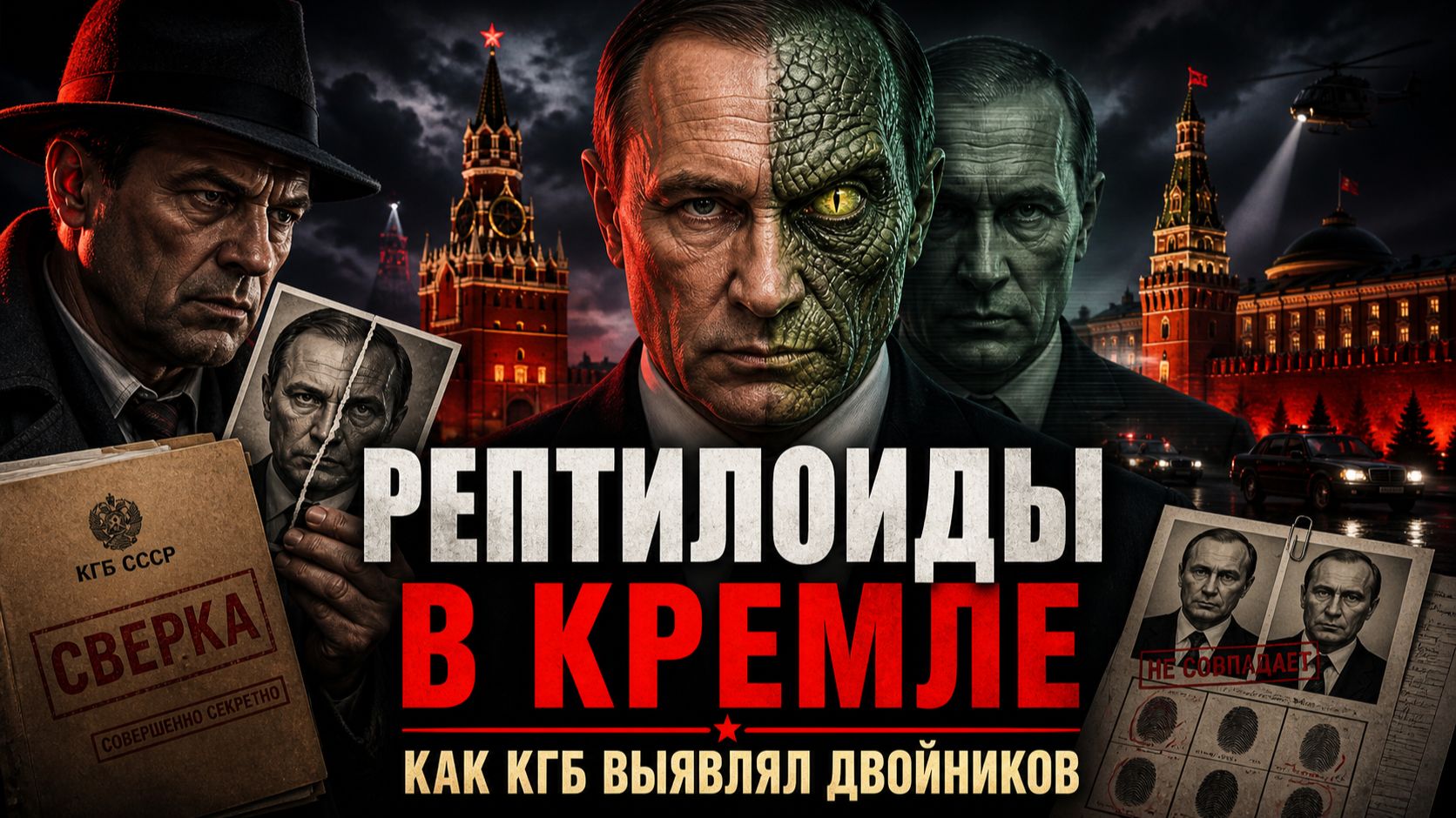 Рептилоиды в Кремле: Как КГБ выявлял двойников политиков. Мистический детектив. Страшные Истории