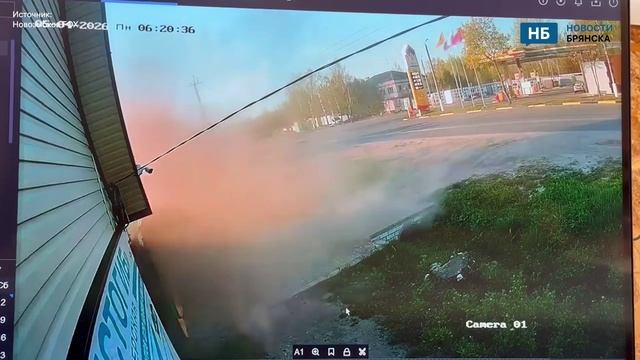 Появилось видео момента ДТП в Новозыбкове