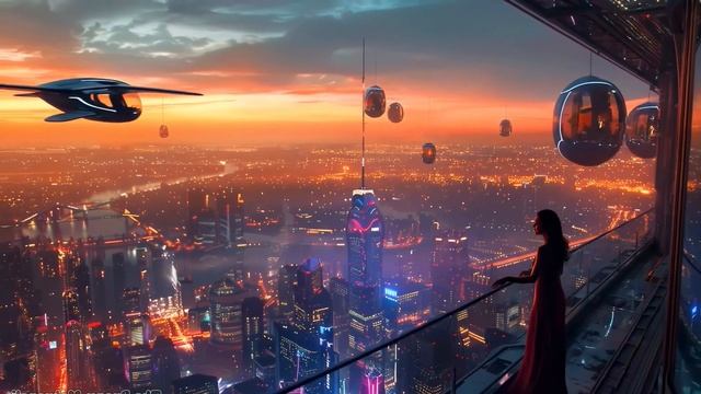 Экологичный мегаполис и футуристический Deep House (1 час) 4K атмосфера научной фантастики
