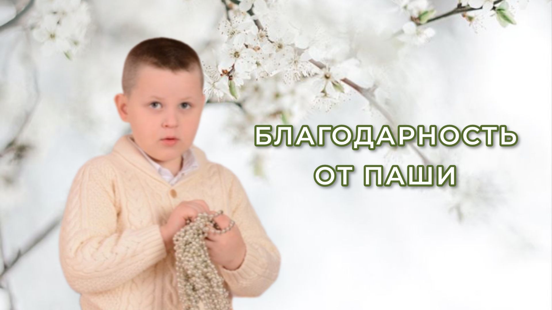 Благодарность от  Паши