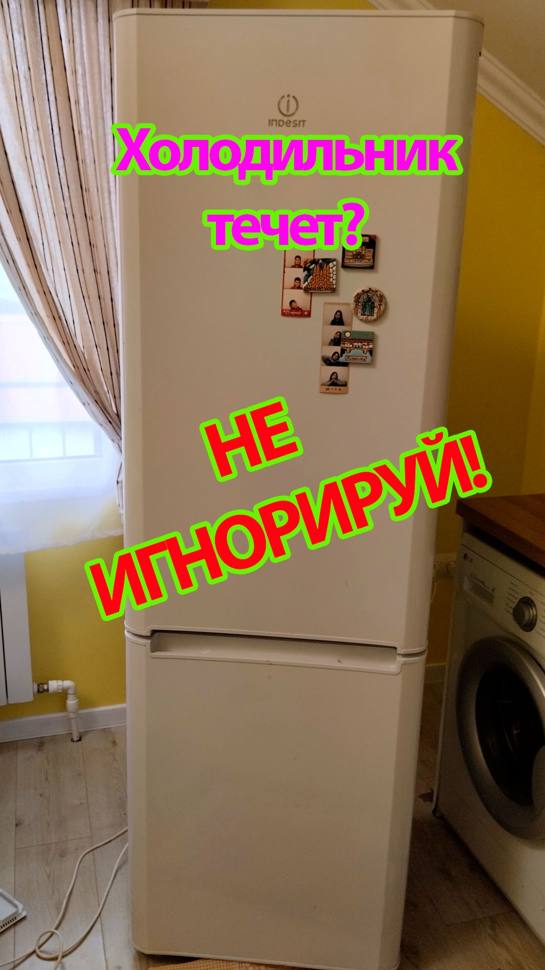 Холодильник течет вода снизу Ничего страшного, работает же ФАТАЛЬНАЯ ОШИБКА ПОЛЬЗОВАТЕЛЯ