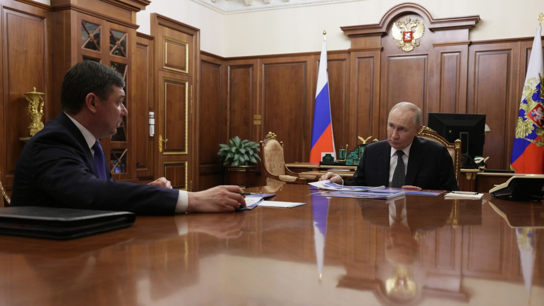 Владимир Путин встреча с главой Тамбовской области Евгением Первышовым, Кремль, 6 мая 2026 года