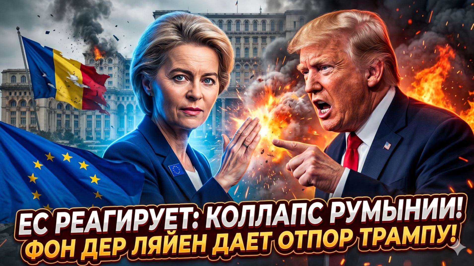 💥Себастиан Сас | ЕС в шоке: румынское правительство рухнуло - Фон дер Ляйен дает отпор