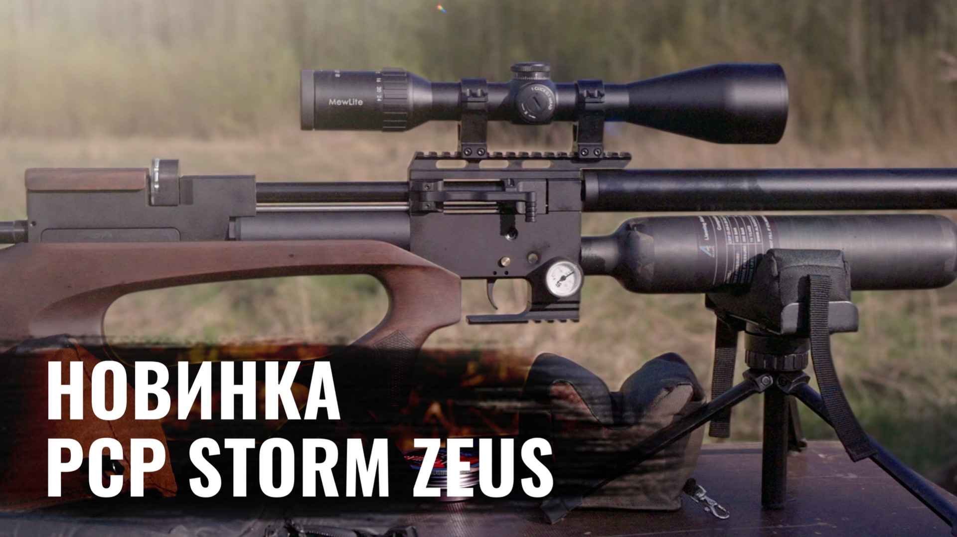 ОТСТРЕЛ НОВИНКИ PCP Storm Zeus 6,35 мм c оптикой MewLite 4-24x56 SFP