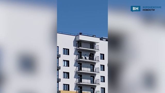 Опасное баловство на балконе многоэтажки засняли в Воронеже