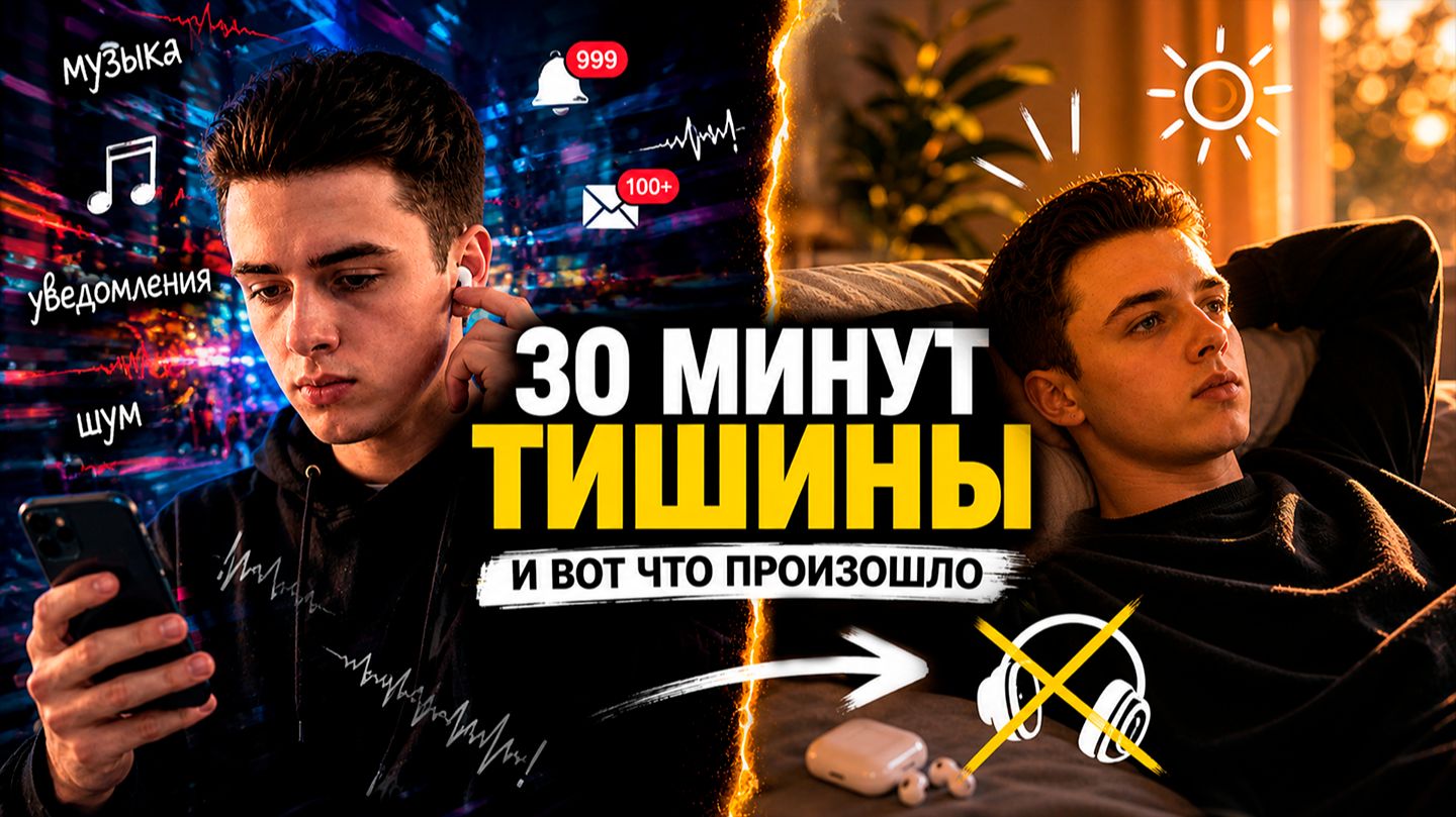 Я провёл 30 минут в тишине — и вот что произошло