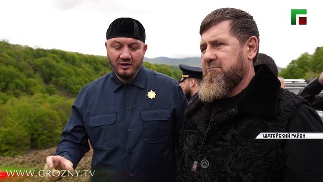 Рамзан Кадыров проверил ход восстановительных работ на участке федеральной дороги Р-217 "Кавказ"