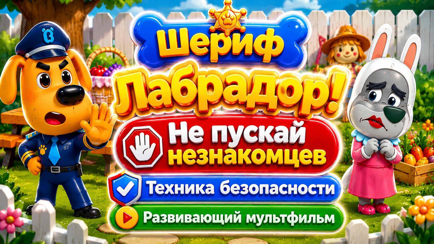 Шериф Лабрадор! 🚪 Не пускай незнакомцев ⚠️ Техника безопасности 🎮 Развивающий мультфильм