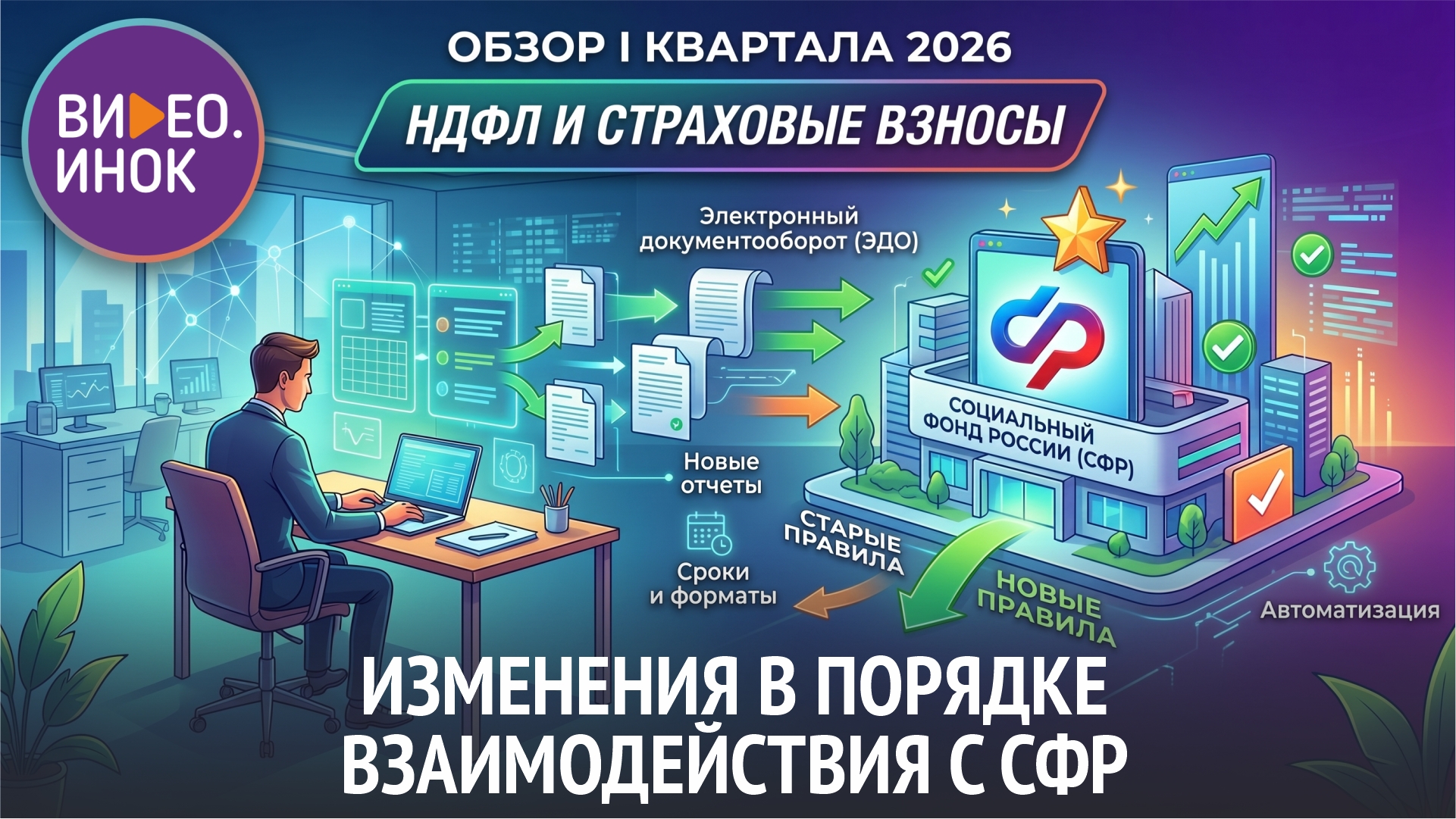 Обзор за 1 кв 2026 года. НДФЛ и взносы. Изменения в порядке взаимодействия с СФР