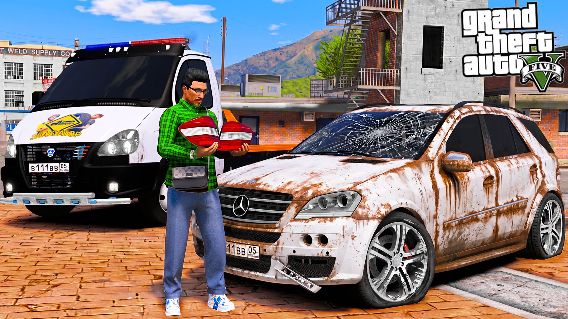 ОТЕЦ И СЫН В GTA 5 - НАШЕЛ СВОЙ MERCEDES ML63 СПУСТЯ 3 ГОДА!? ВОССТАНАВЛИВАЮ РЖАВЫЙ МЕРСЕДЕС 🌊ВОТЕР