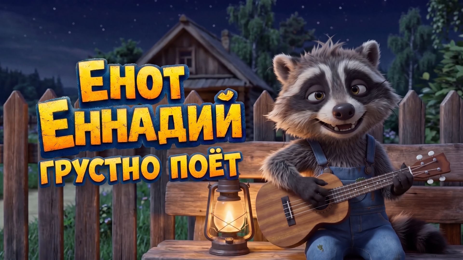 Енот грустит печалится!