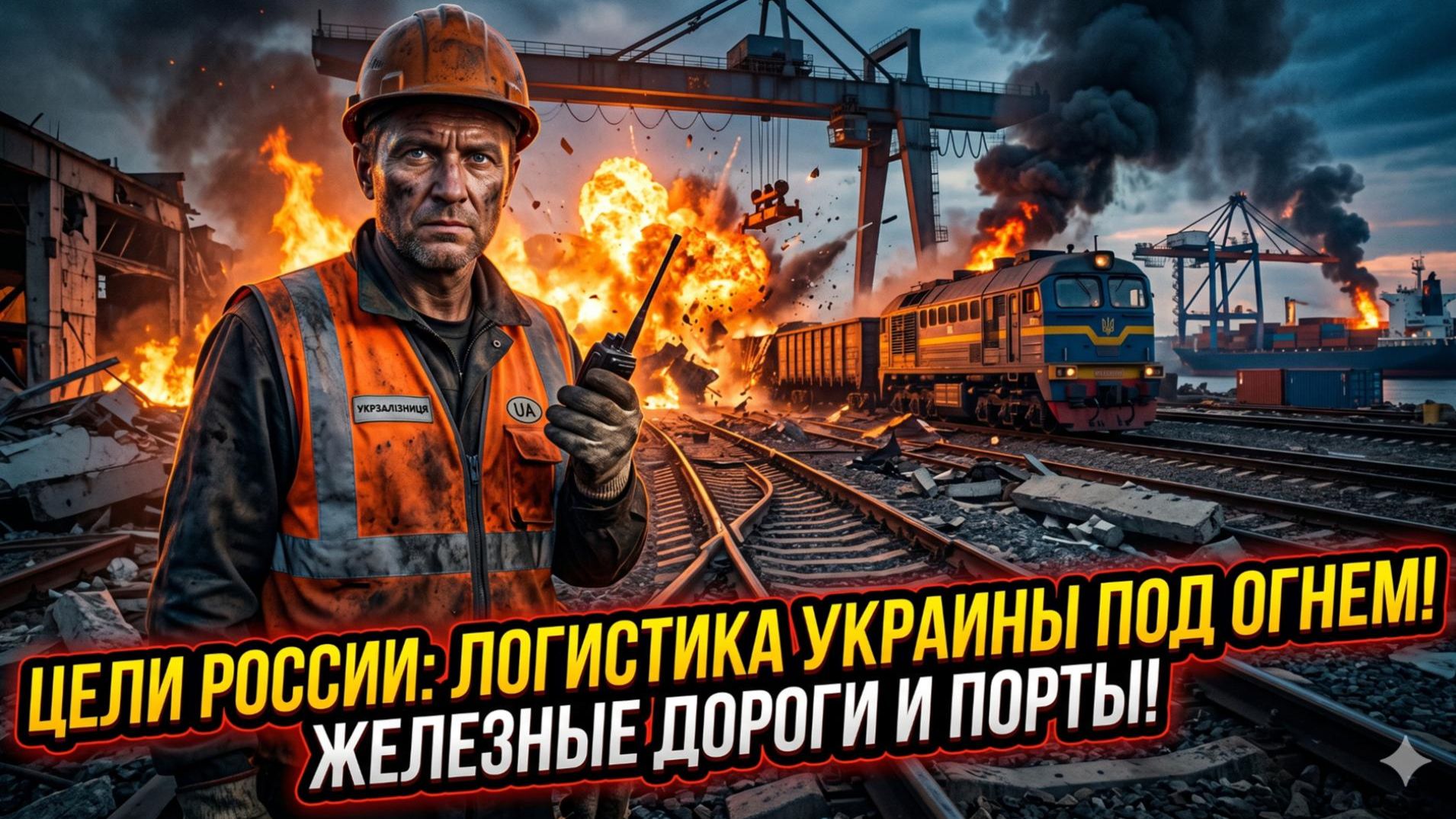 🔥Россия наносит удар по артериям Украины: железные дороги, порты и логистика под обстрелом