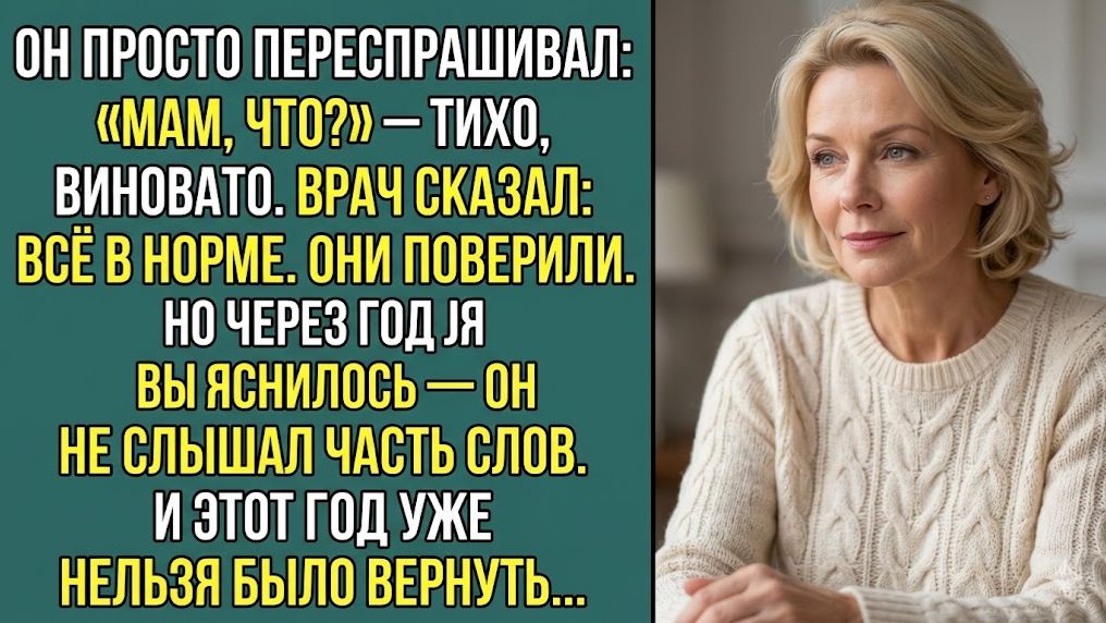 Истории из жизни «ГОД ОНИ ВЕРИЛИ ВРАЧУ… ПОКА УЧИТЕЛЬНИЦА НЕ СКАЗАЛА ПРАВДУ» Рассказы слушать онлайн