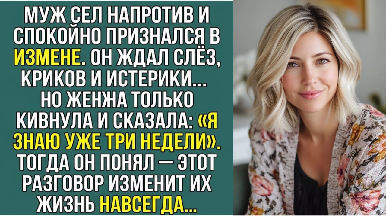 Истории из жизни «ОН ЖДАЛ СЛЁЗ И ИСТЕРИКИ НО ЖЕНА СПОКОЙНО СКАЗАЛА: Я ЗНАЮ»  Слушать рассказы о любв