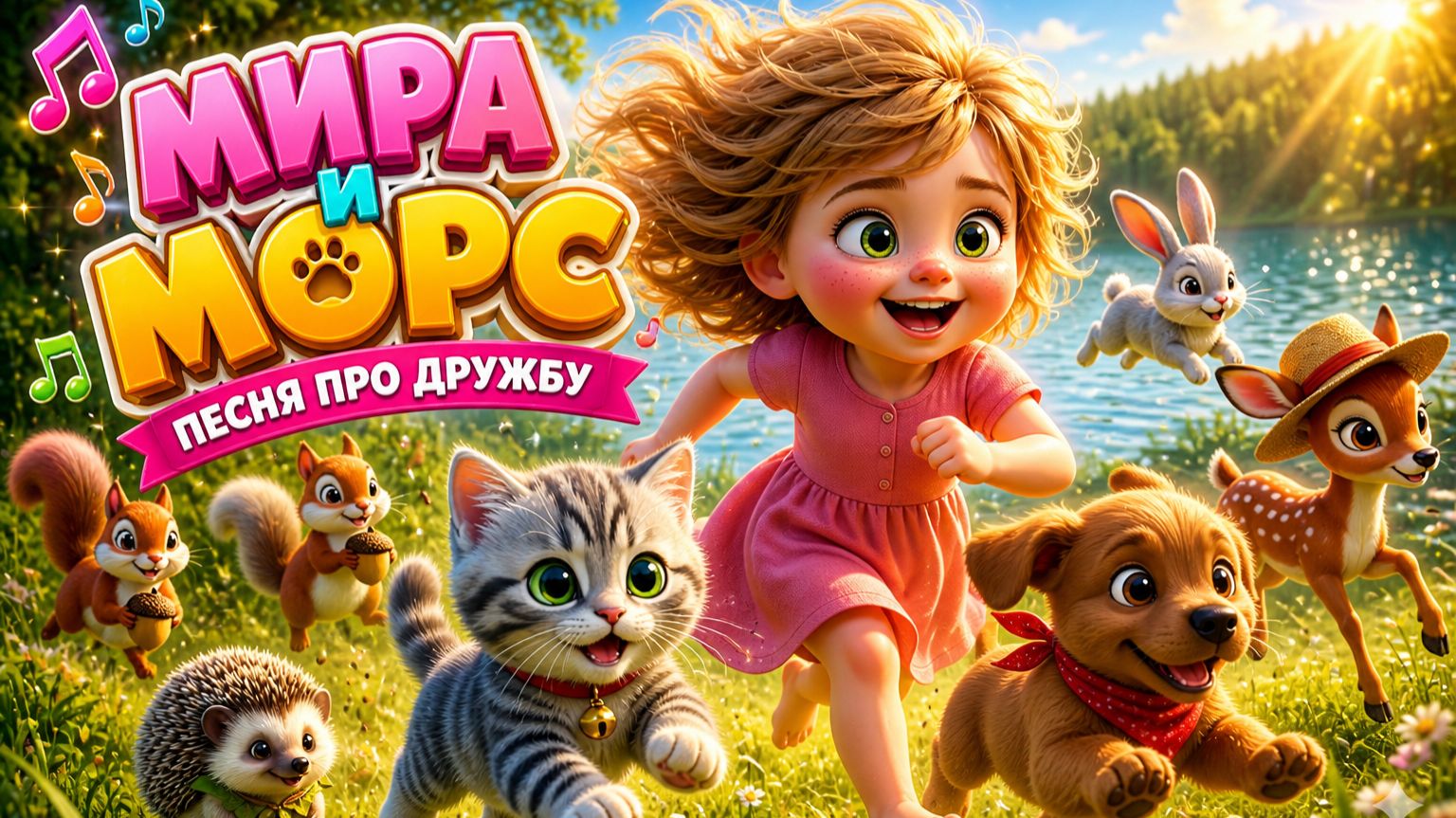 Мира и Морс 🐱✨  Весёлая детская песня про дружбу