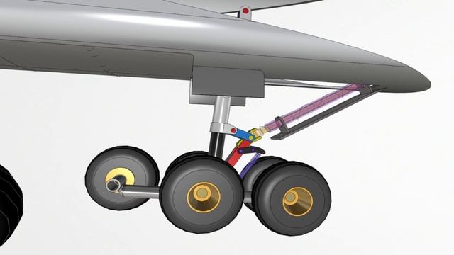 VR 4.1 Практика T-FLEX VR Шасси самолёта