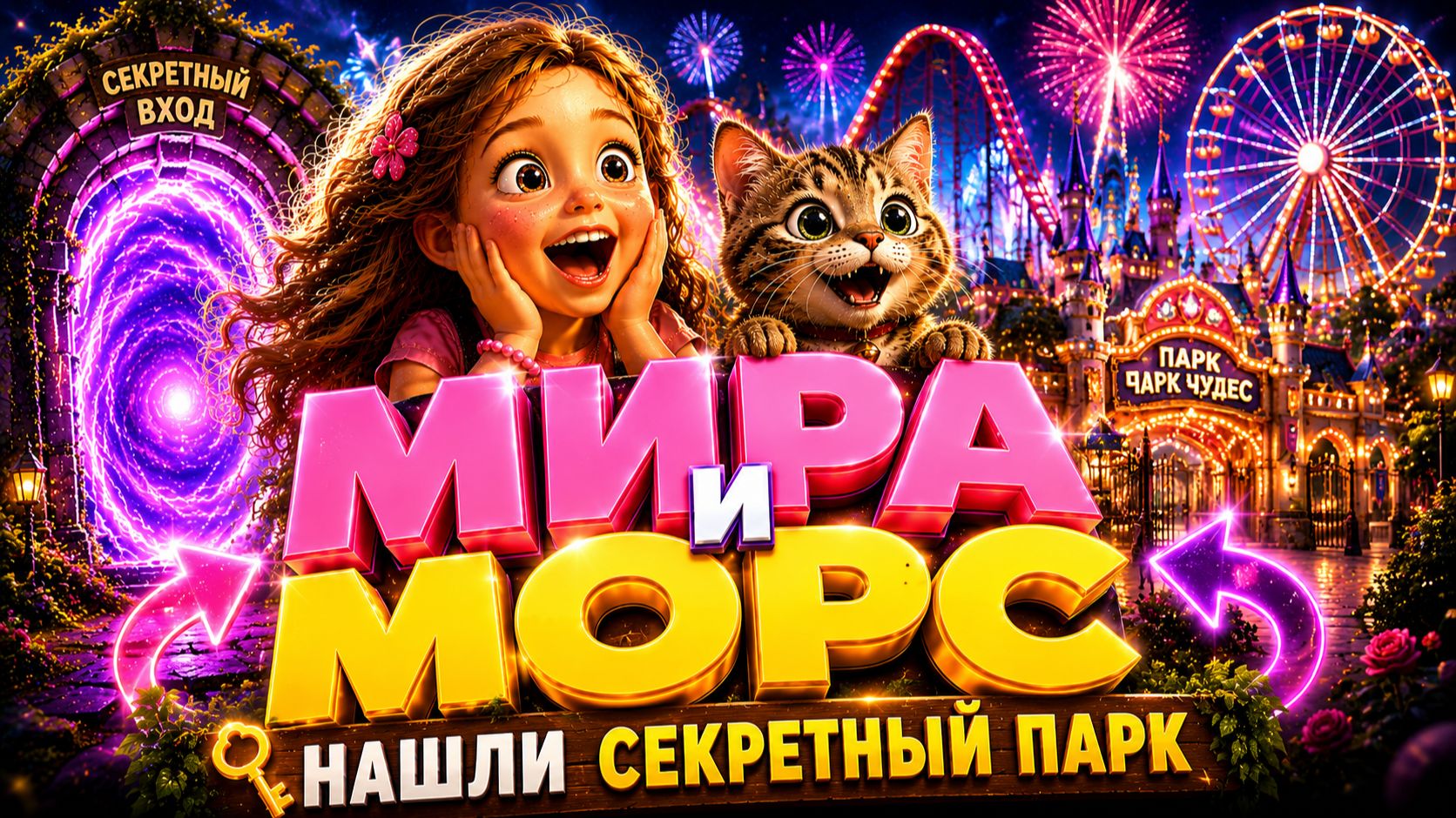 🎡 Мира и Кот Морс нашли СЕКРЕТНЫЙ парк… А потом случилась магия ✨🐾