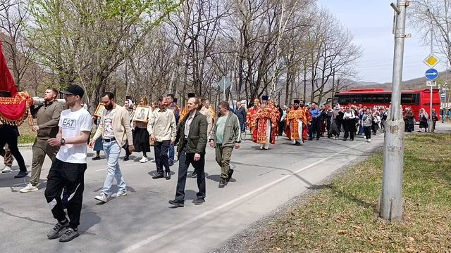 Крестный ход на престольный праздник храма во имя Георгия Победоносца г. Дальнегорска
