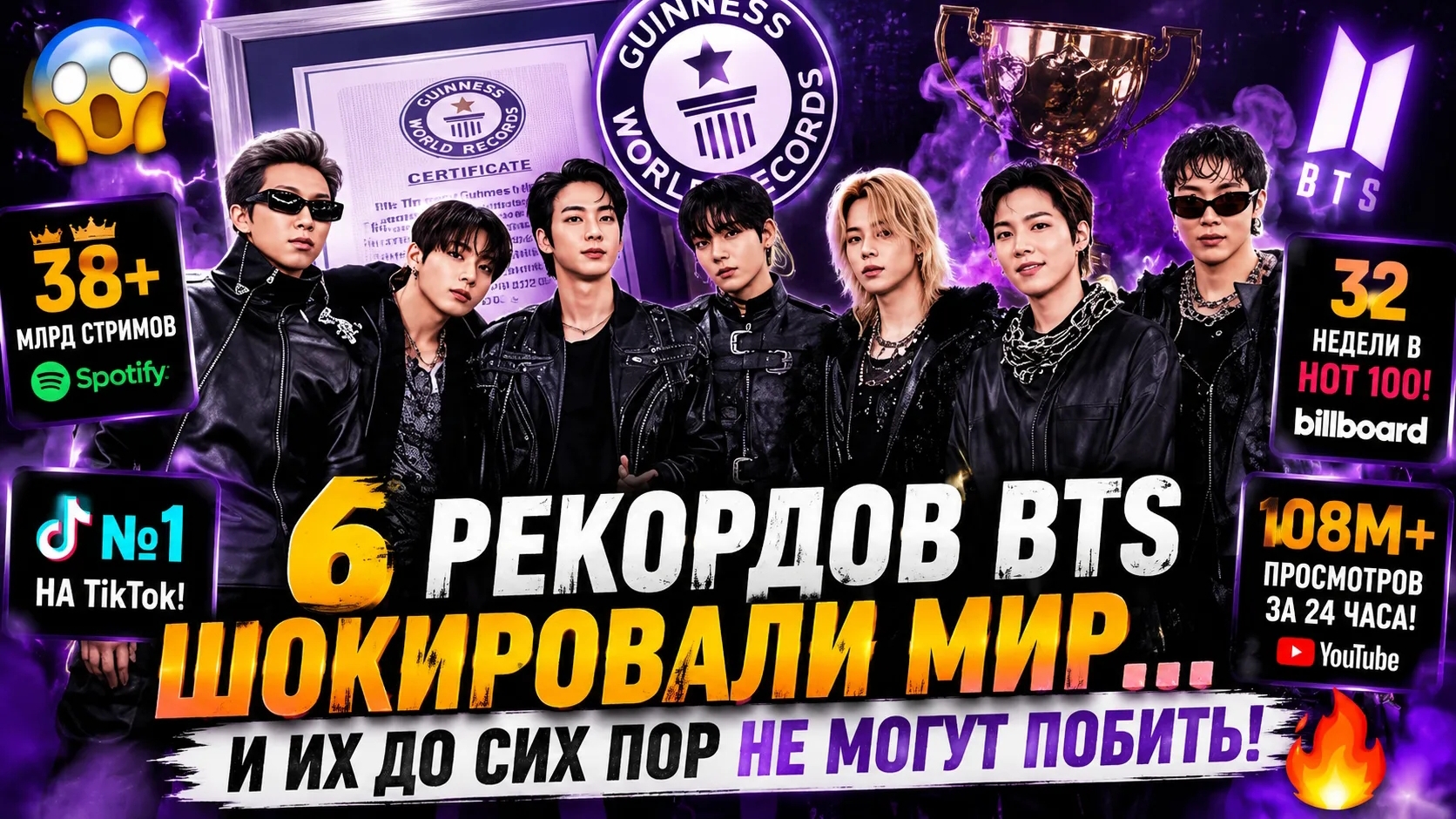 😱🔥 6 рекордов BTS, которые до сих пор никто не смог побить!