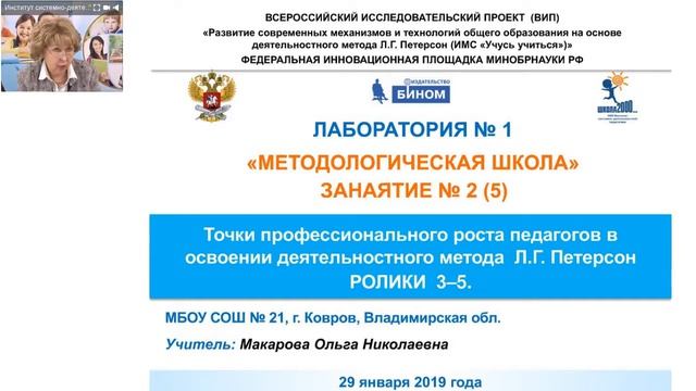 Институт Петерсон ТЛ1 Методологическая школа Занятие №2 29.01.2019