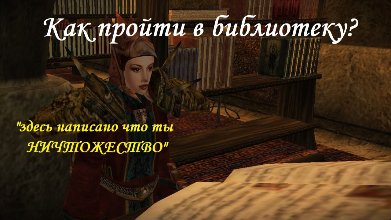 Morrowind. "Как пройти в бибилиотеку?"
