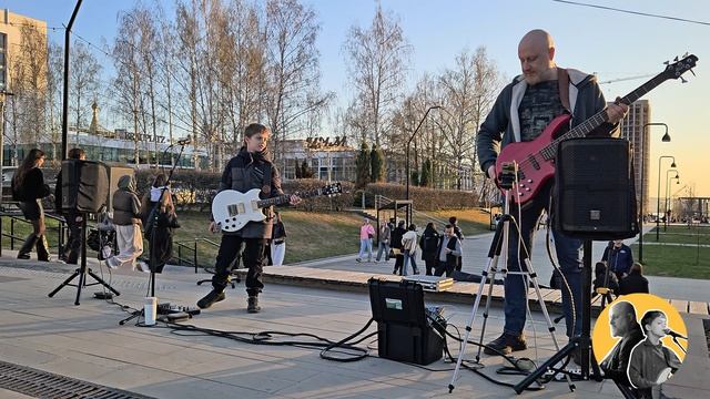 Лев и папа - русский рок на Центральной площади Ижевска #Цой #КиШ #СвинцовыйТуман