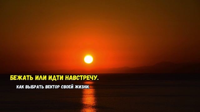 Бежать или идти навстречу. Как выбрать вектор своей жизни.