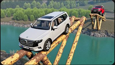 Автомобили против сломанного бревенчатого моста x Глубоководный лучевой драйв 🔥 НЕПРЕВЗОЙДЕННЫЙ зов