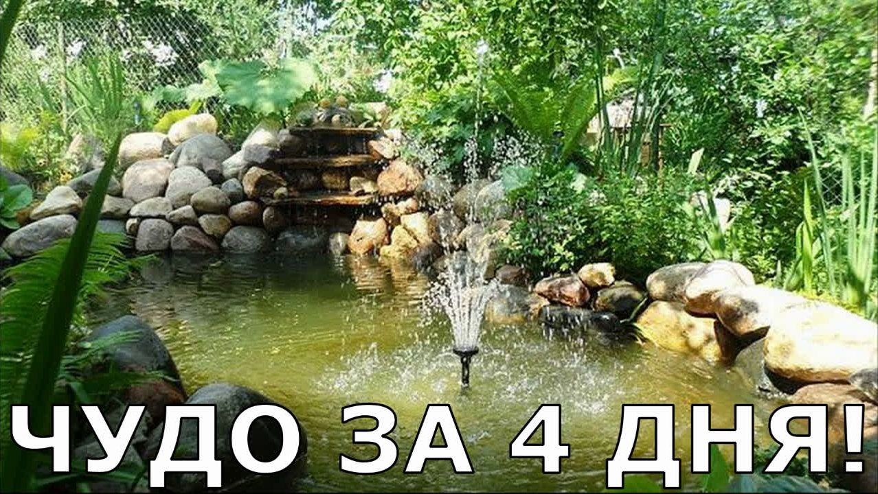 Пруд своими руками за 4 дня. Первое видео о дачном прудике на Ютуб. Архив