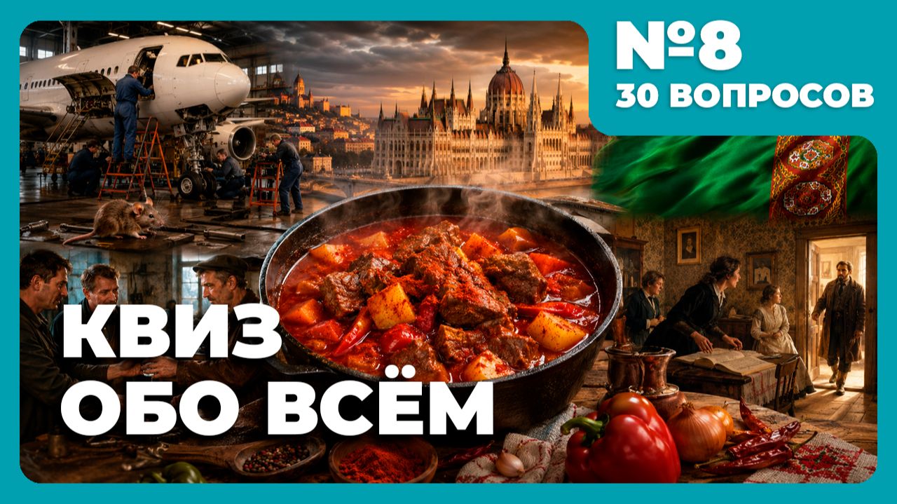 Квиз - Обо всём #8 🧠 Вопросы из истории, географии, кино, экономики и не только