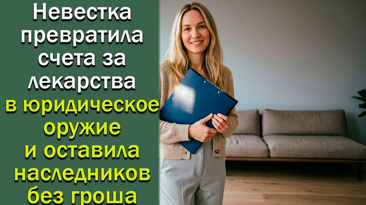 Невестка превратила счета за лекарства в юридическое оружие и оставила наследников без гроша