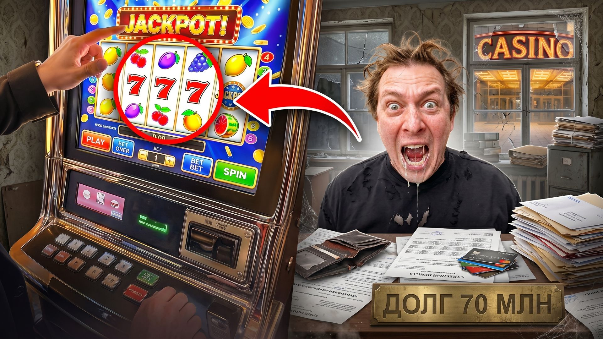 Не Играй в Казино! Скрытая Съёмка: Лудоман Проиграл Всё — Жену, Деньги, Жизнь