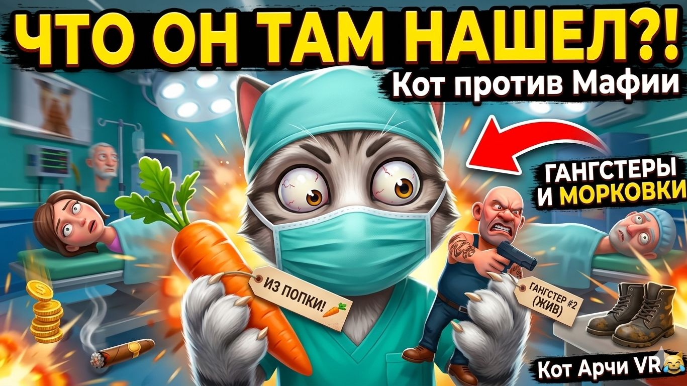 🏥 СУМАСШЕДШАЯ БОЛЬНИЦА в VR: Кот против Гангстеров и Морковок! 😹