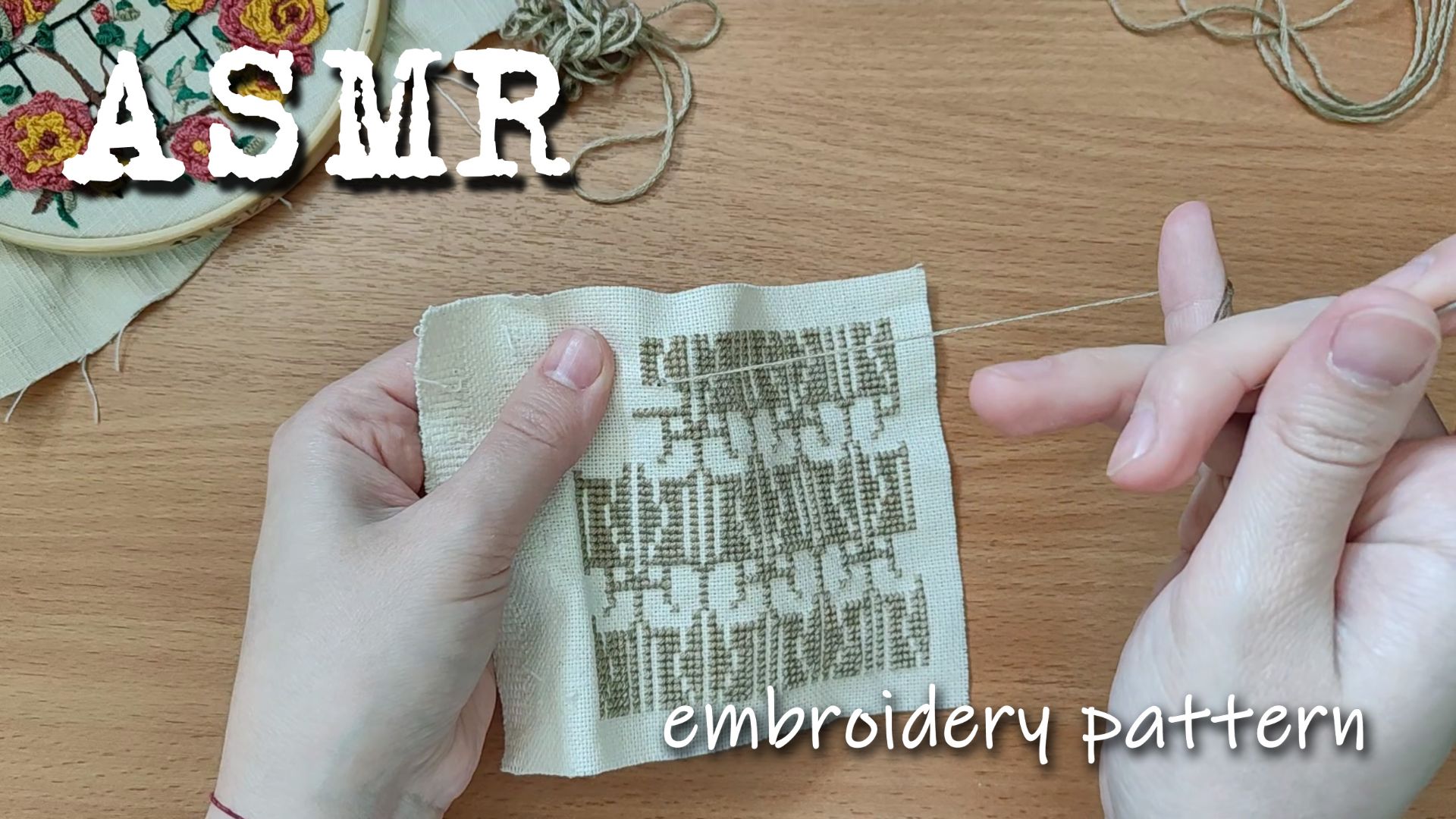 #ASMR Вышивка крестиком по схеме из французского журнала 1905 года
