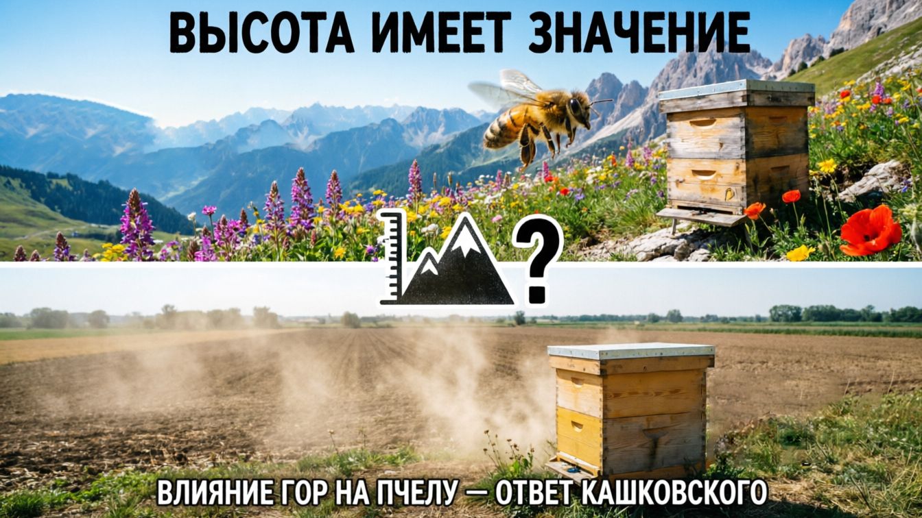 Как высота над уровнем моря влияет на пчелу? Горы, воздух, медосбор | Профессор Кашковский ⛰️🐝