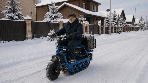 Самый компактный электро вездеход на Россия 1 | Сноубайк по песку