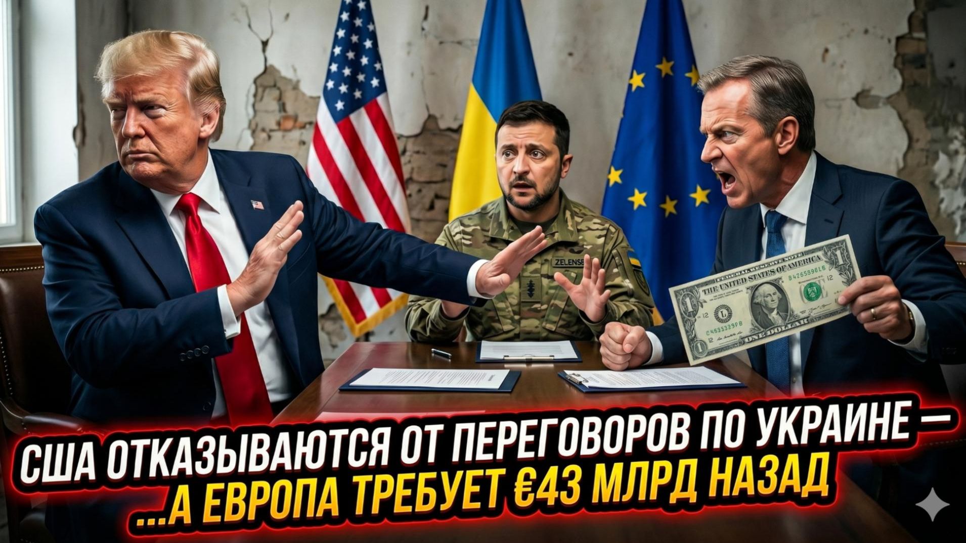 💰Себастиан Сас | США сливают Украину? Европа в истерике требует 43 млрд евро назад