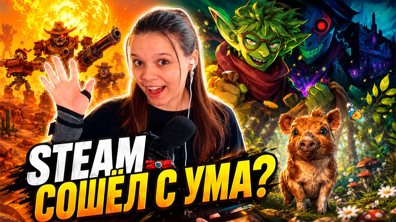 Steam сошёл с ума: гоблин, кубы, роботы-ковбои и КАБАН? / НОВИНКИ ИГР