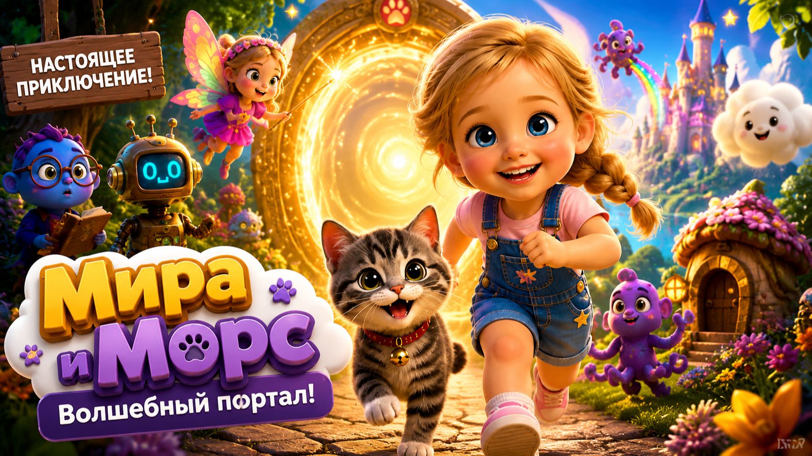✨ Мира и Кот Морс — Волшебный Портал и Тайна Сказочного Леса 🏰🐾 | Добрый мультфильм