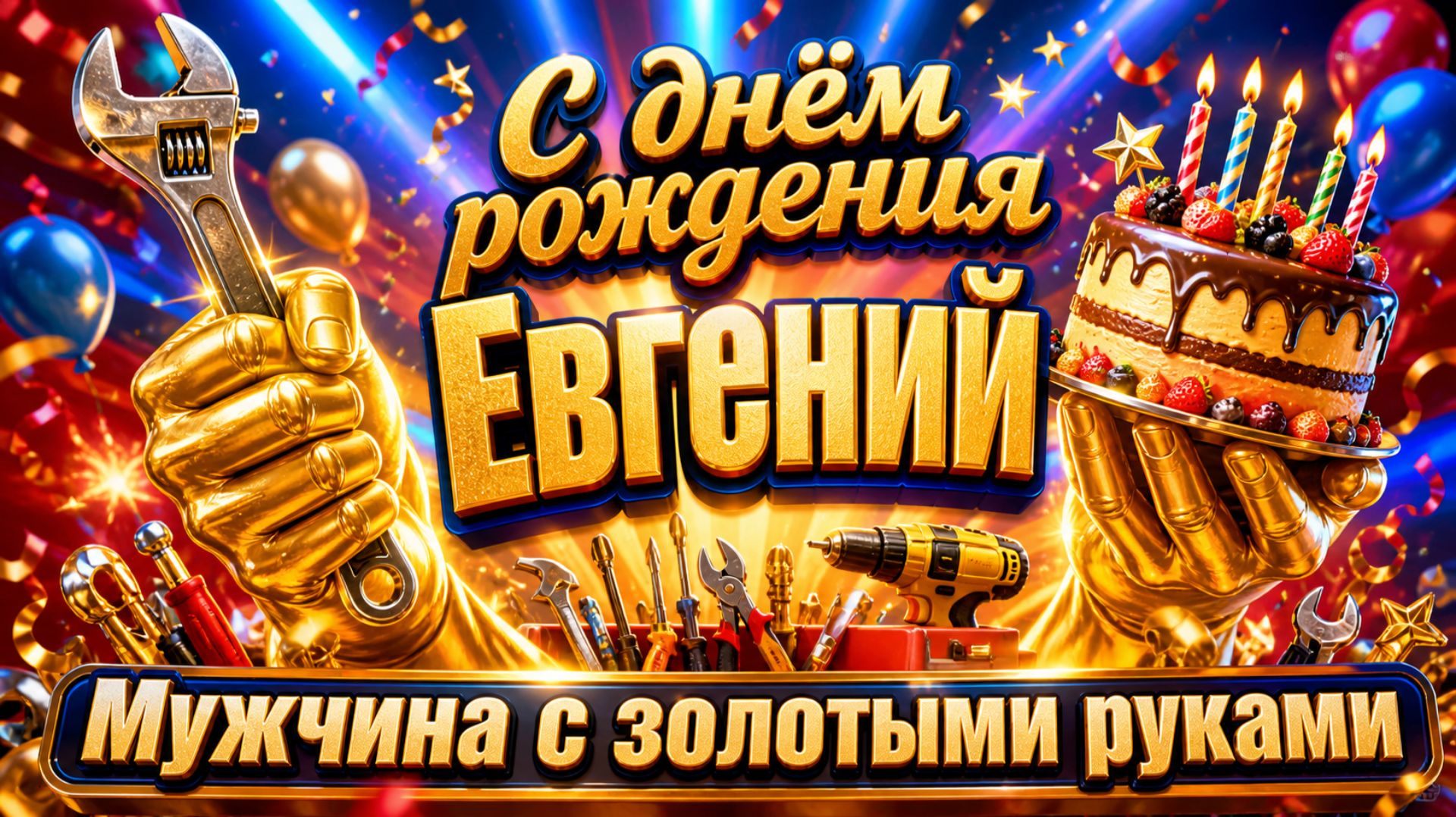С днём рождения Евгений! Песня-поздравление настоящему мужчине