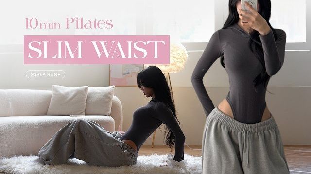 Isla Rune Pilates-The 10 MIN Secret: Your Daily Tiny Waist & Flat Stomach Ritual (No Cap, abs)