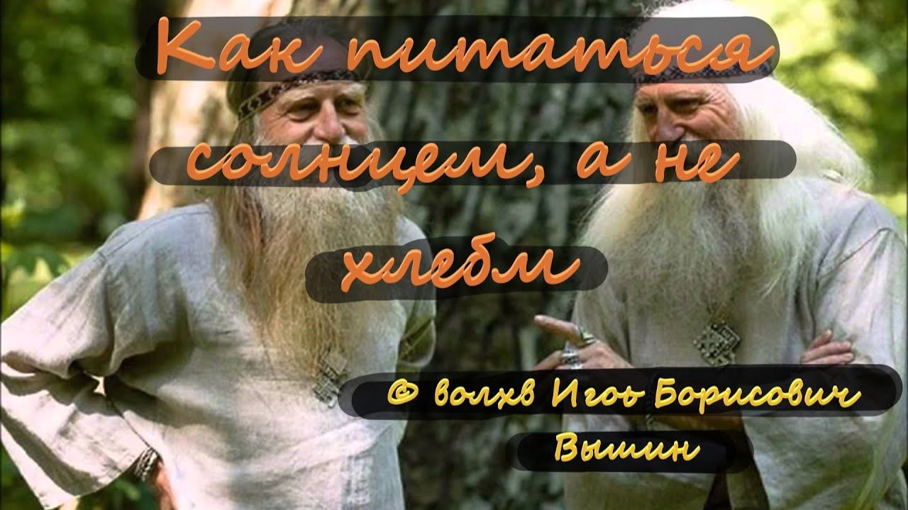 Как питаться Солнцем, а не хлебом - волхв Игорь Борисович Вышин