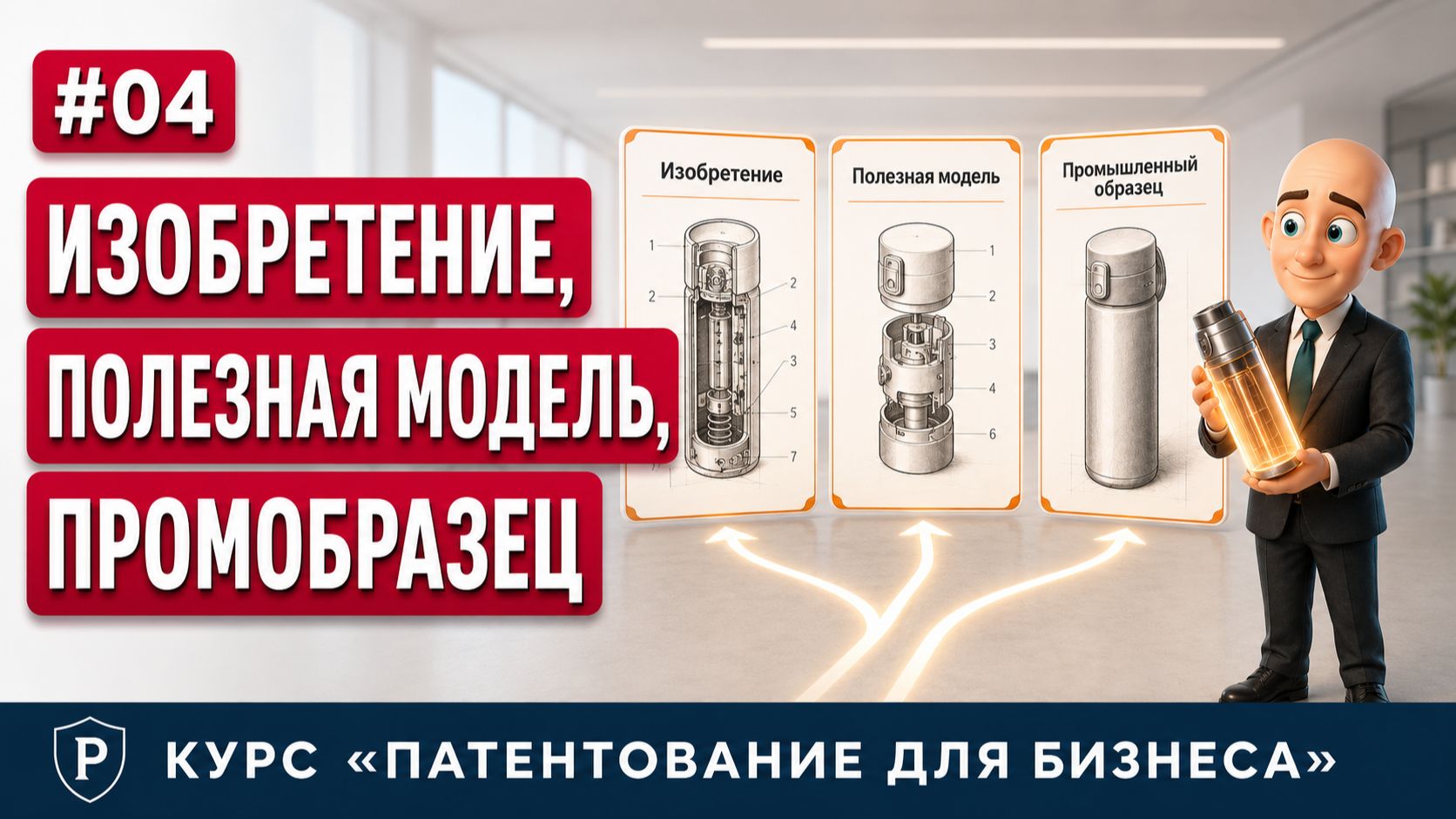 #04 — Изобретение, полезная модель, промышленный образец: разница | Патентование для бизнеса 2026