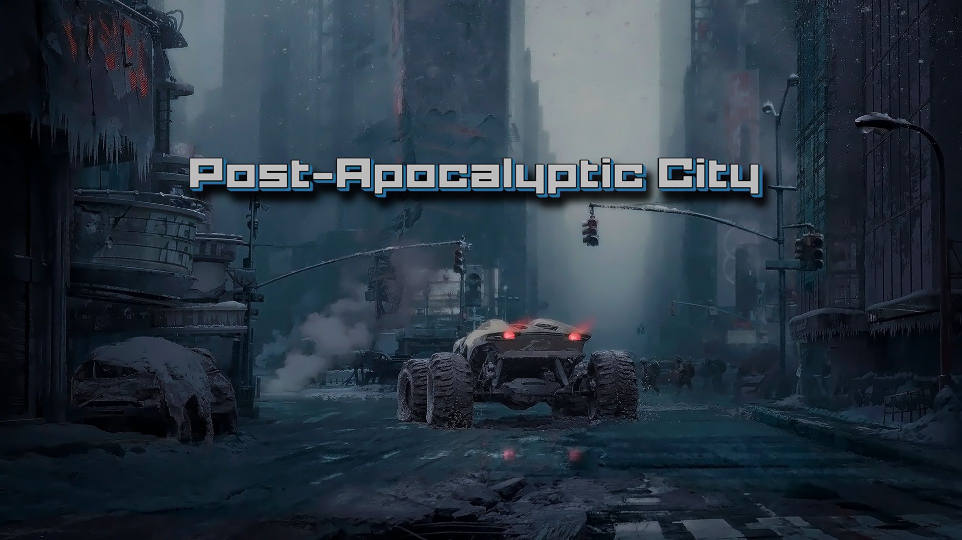 Путь Cталкера – Post-Apocalyptic City | Ядерная Зима | Футаж | Атмосферный фон для видео