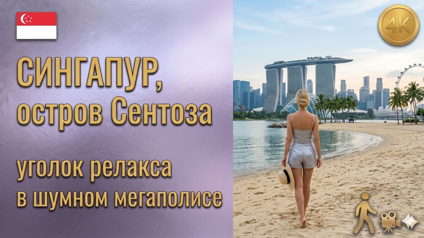 🇸🇬 Сингапур // Остров Сентоза // Уголок релакса в шумном мегаполисе в 4K // Часть 2