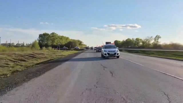 Автопробег к 9 мая с.Верх-Тула, НСО, 08.05.26