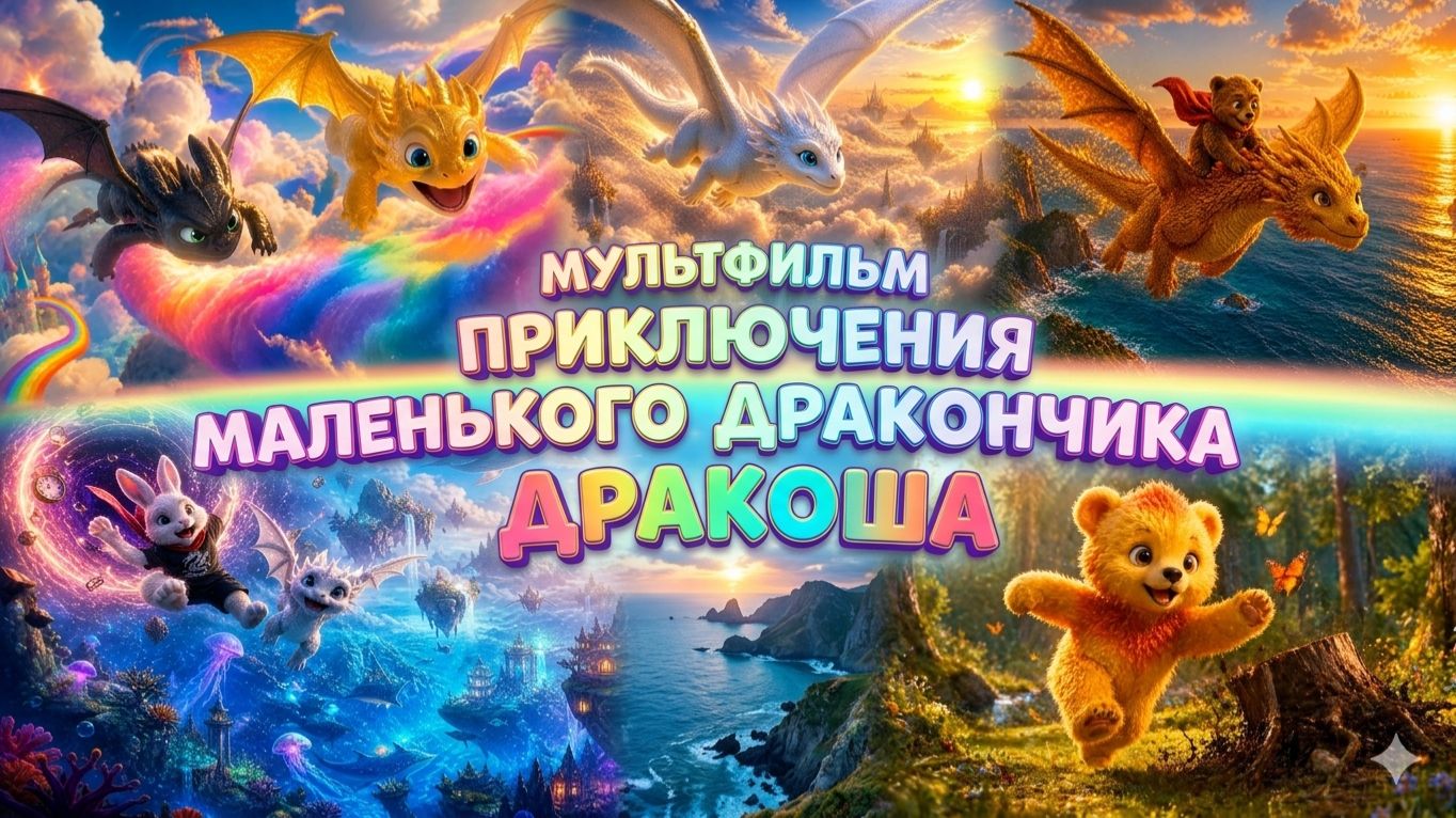 Мультфильм приключения маленького дракончика Дракоша