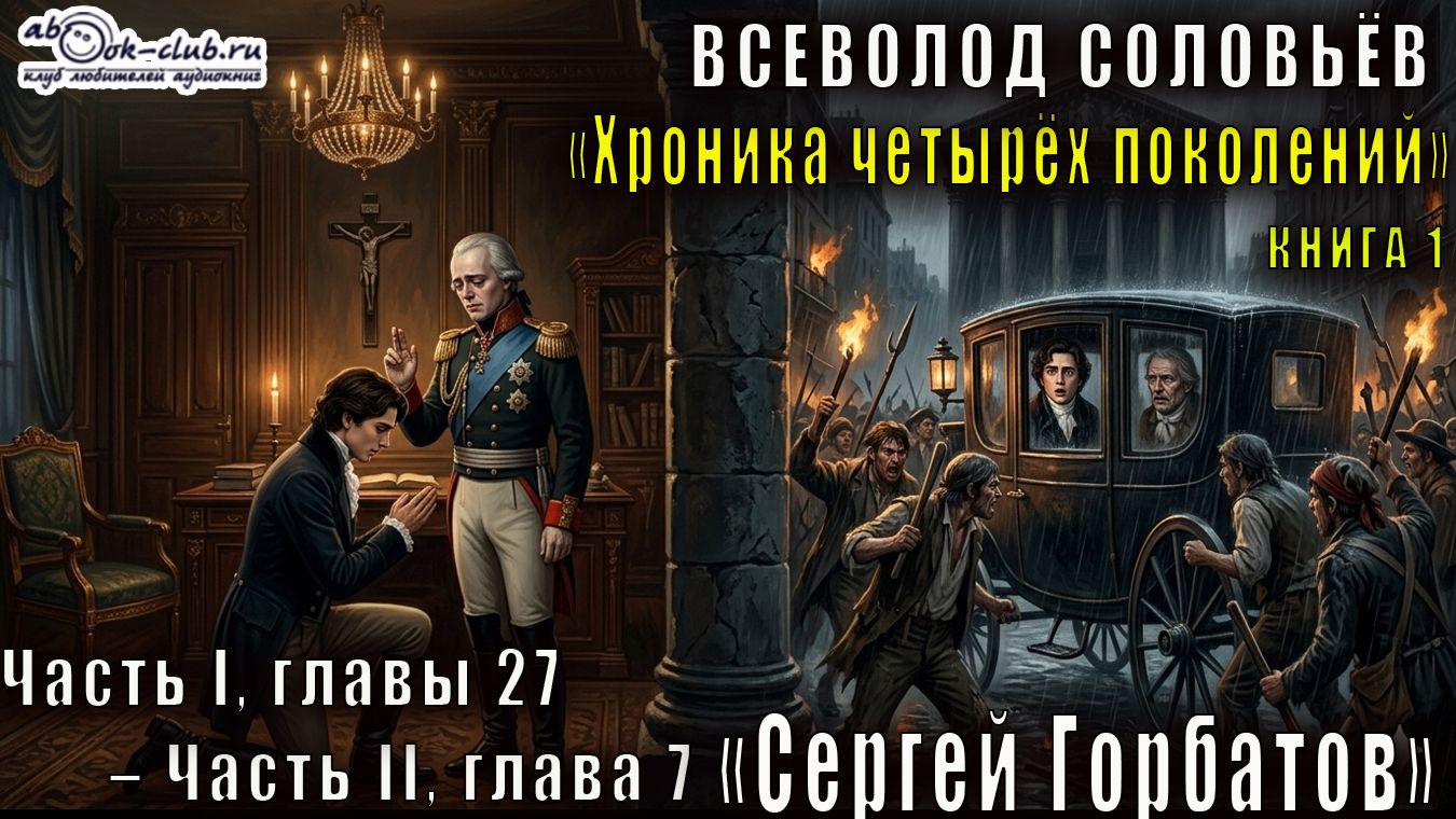 Всеволод Соловьёв "Хроника четырёх поколений" книга 1 "Сергей Горбатов" Ч. I, гл. 27 – Ч. II, гл. 7