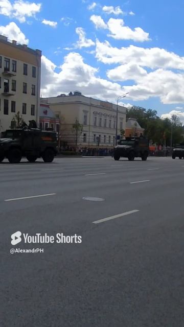 Москва - День Победы 9 мая Военная техника на Садовом кольце после  парада. Фрагмент 4