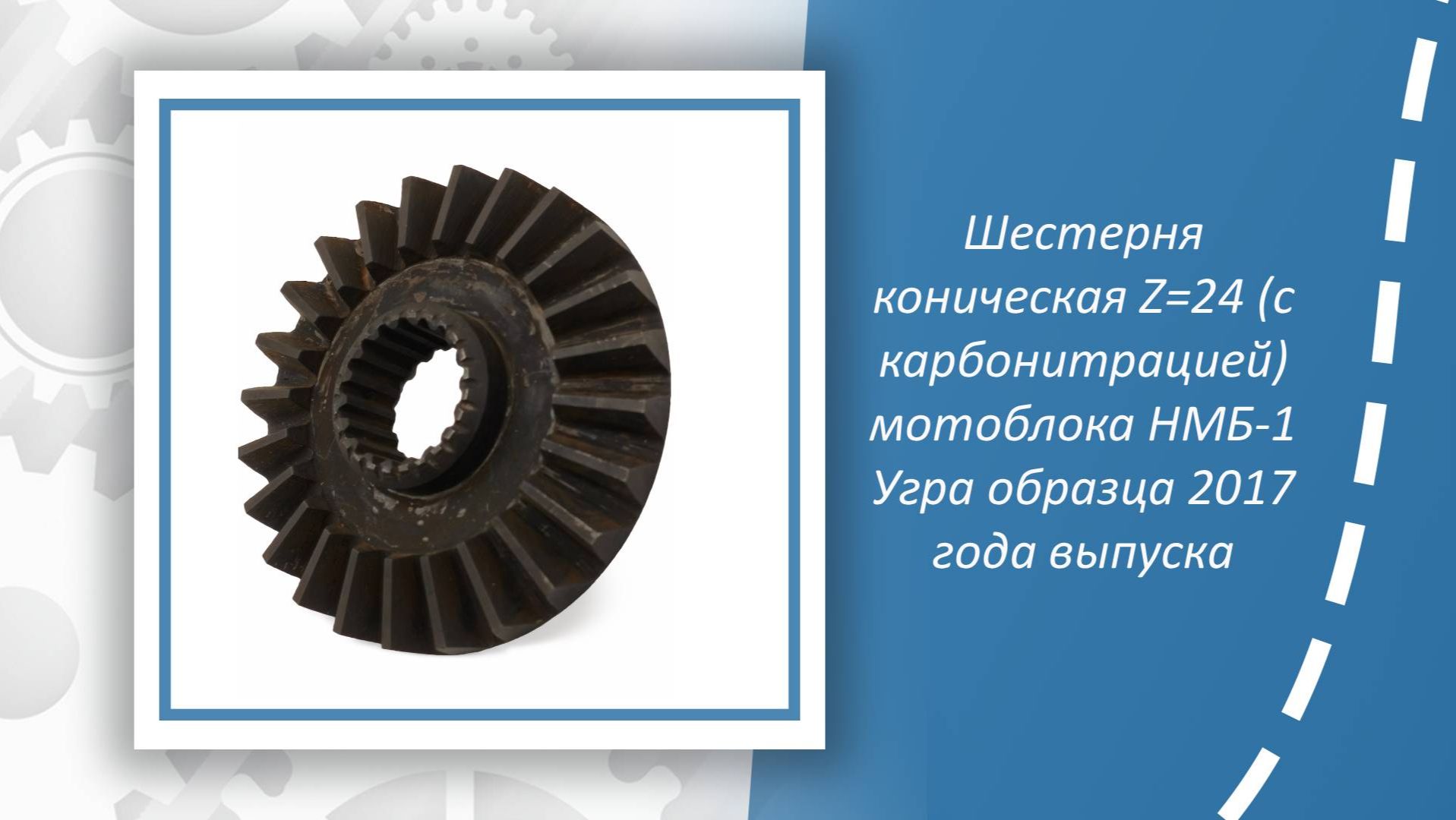 Шестерня коническая Z=24 (с карбонитрацией) мотоблока НМБ-1 Угра образца 2017 года выпуска
